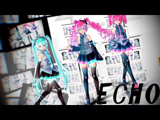 【MMD】ECHO (MIKU X TETO FUSION) — Видео от Kasane Territory: Kasane Teto ...